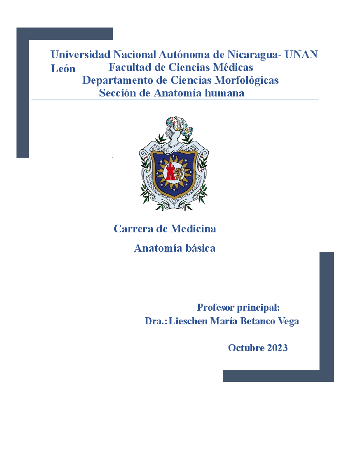 Componente ANAT Basica 2023 - Carrera de Medicina Anatomía básica ...