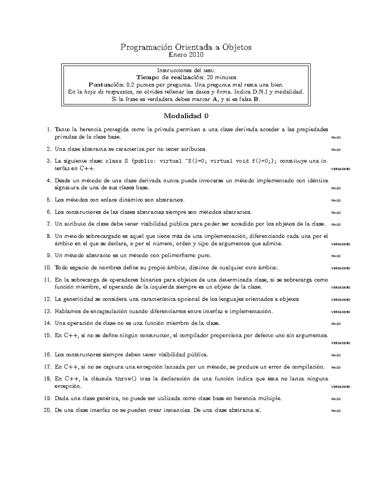 Examenes 20 2018, preguntas y respuestas - Programaci ́on Orientada a ...