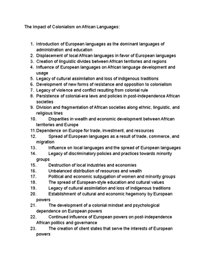 The Impact of Colonialism on African Music and Dance - The Impact of ...