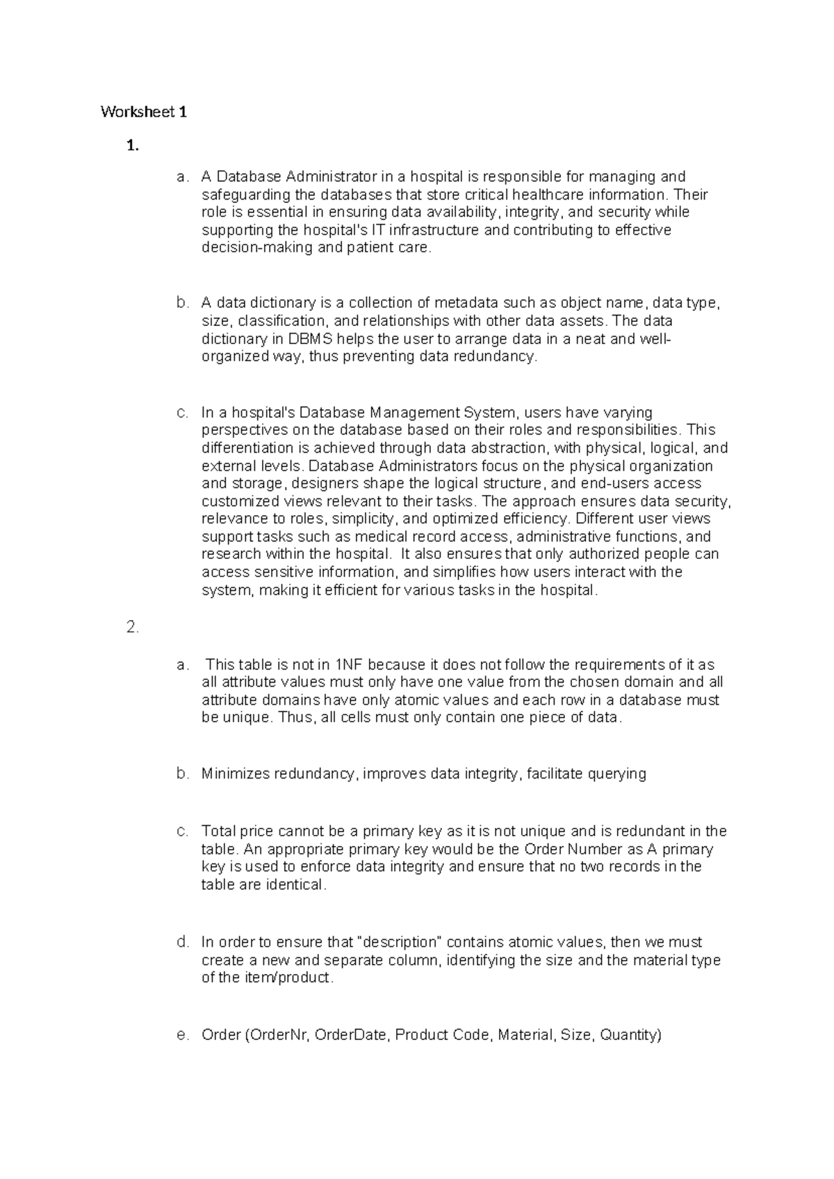 A.1 to A - accounting syllabus A.1 to A.4 - Worksheet 1 1. a. A ...