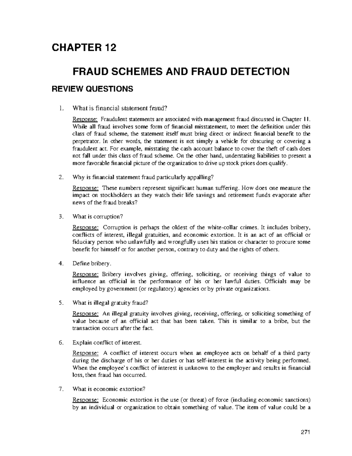 Siaaa - Lecture notes 2 - 271 CHAPTER 12 FRAUD SCHEMES AND FRAUD ...