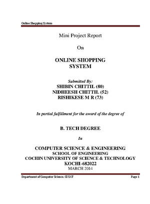 MCAProject Report Guidlines - FORMAT OF MCA PROJECT REPORT Size – A4 Soft binding Cover page ...