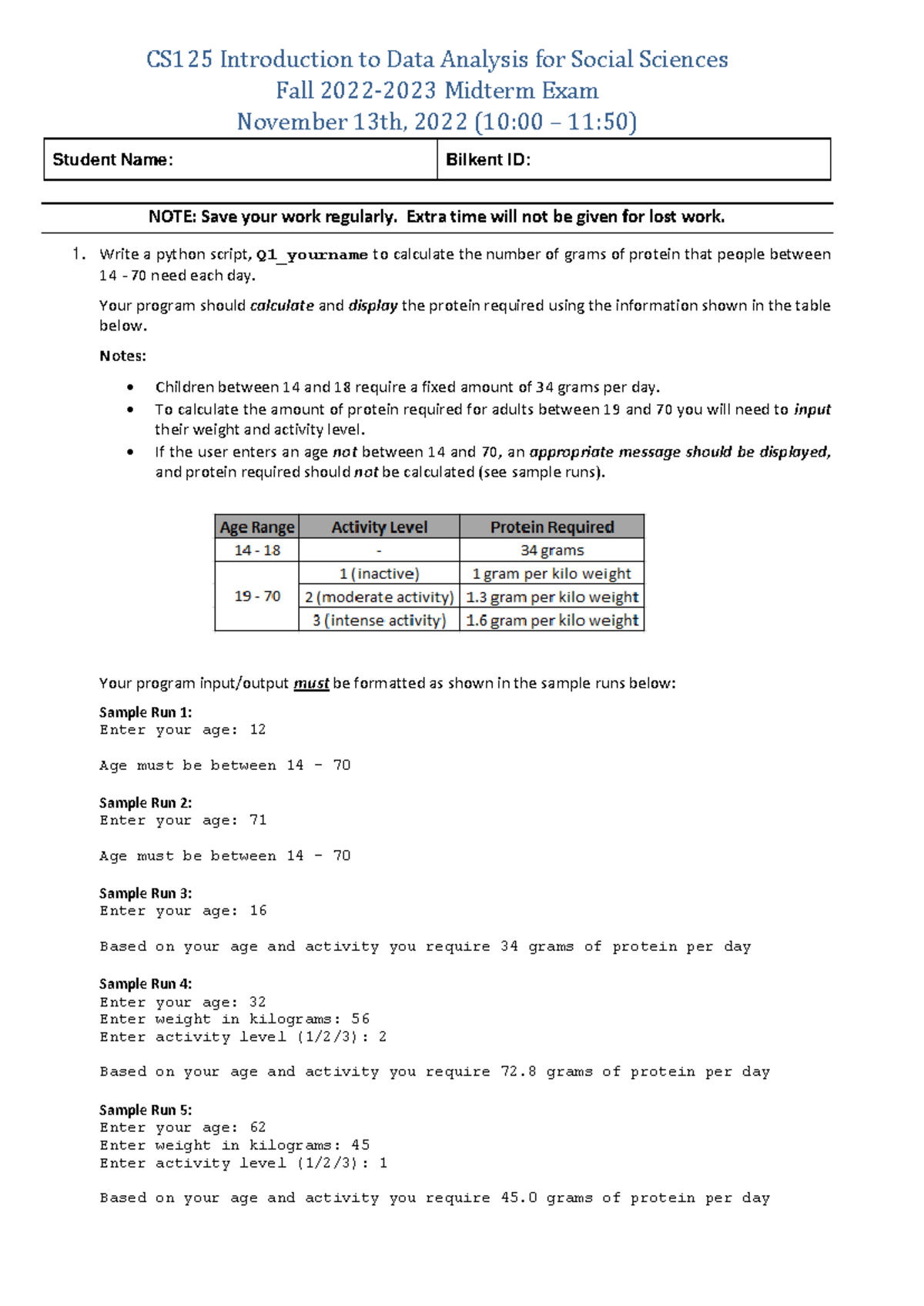 CS125 Midterm Fall 2022 - CS125 Introduction to Data Analysis for Social Sciences Fall 2022-2023 ...