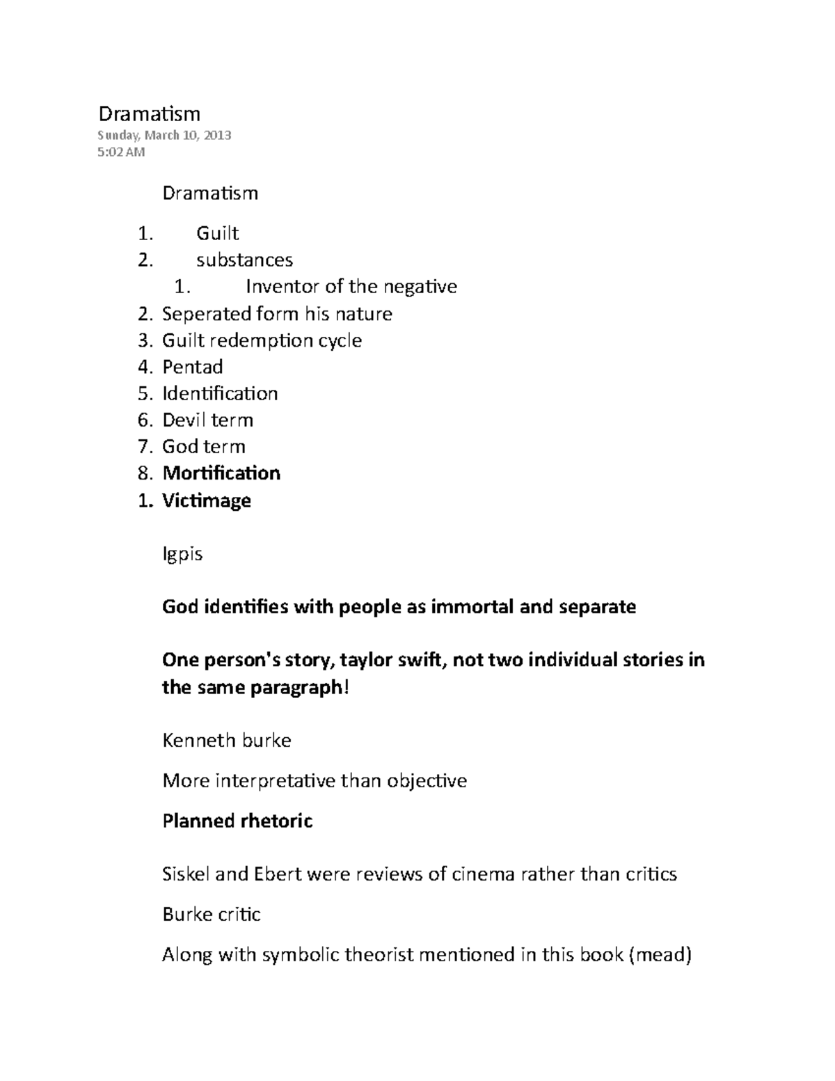 Dramatism - Dr Dun and Derek Fosters Class - Dramatism Sunday, March 10 ...