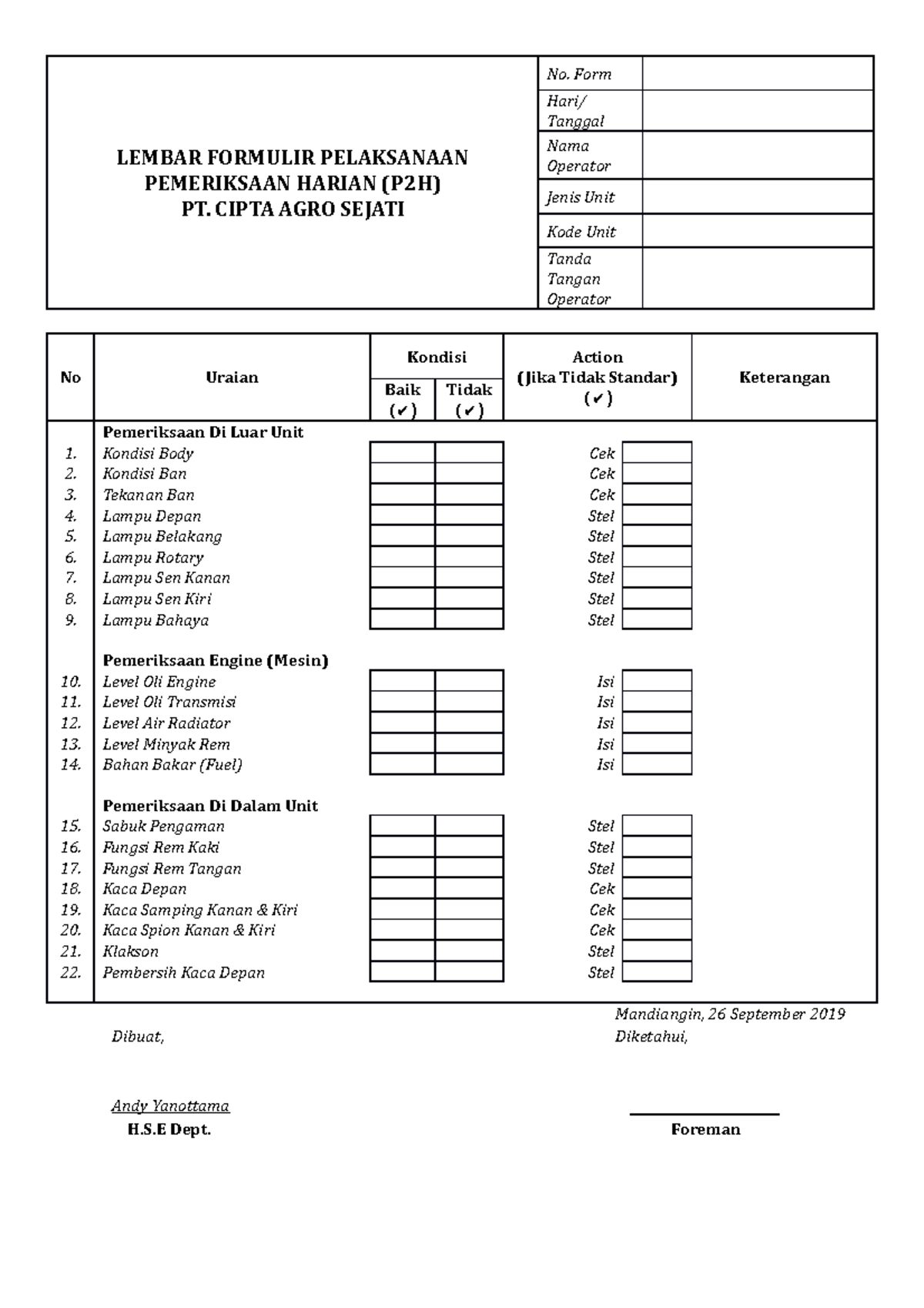 429896117 1 Form P2H LV - nothing - LEMBAR FORMULIR PELAKSANAAN ...