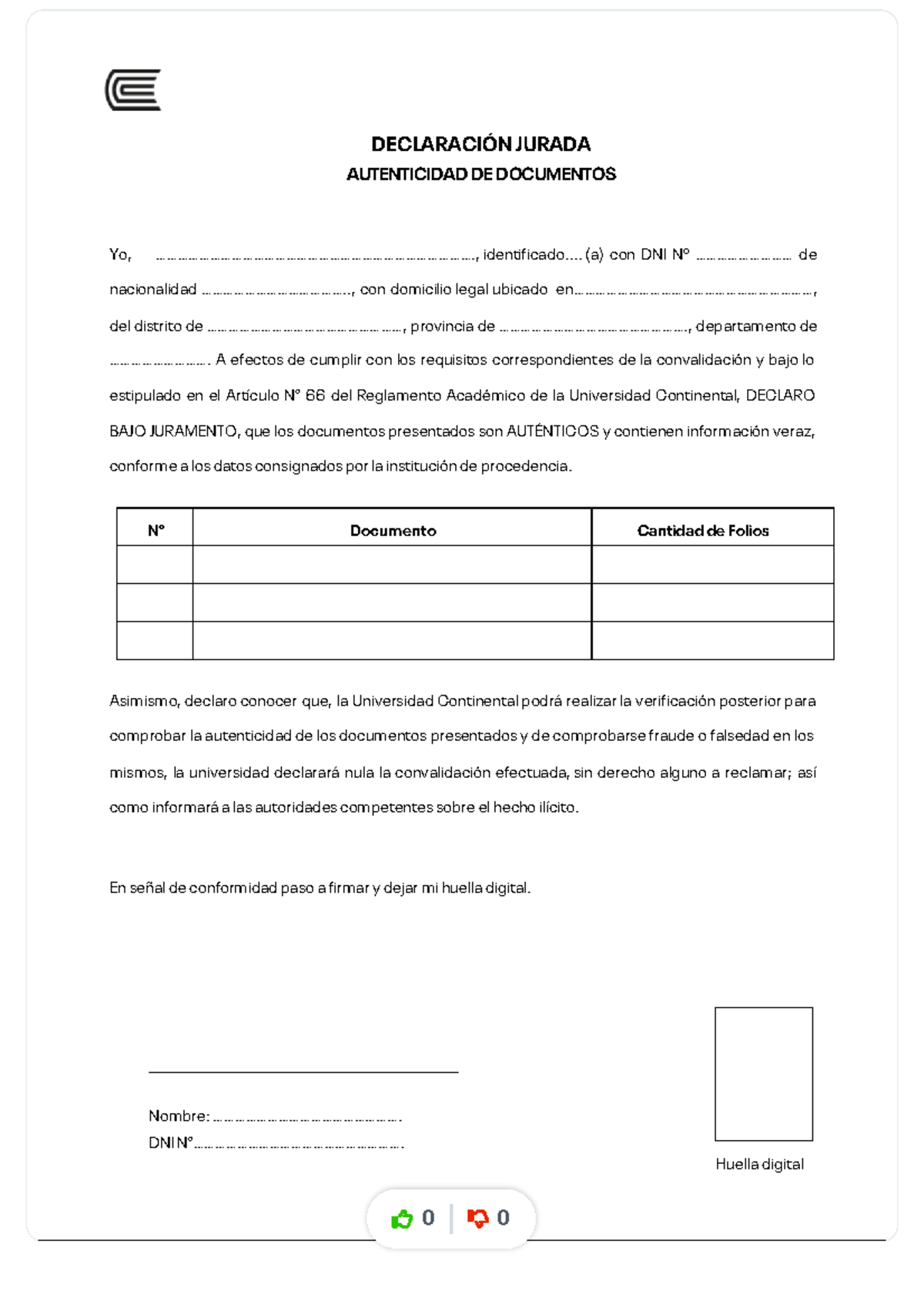 Declaracion-jurada-autenticidad compress - DECLARACIÓN JURADA AUTENTICIDAD DE DOCUMENTOS Yo ...