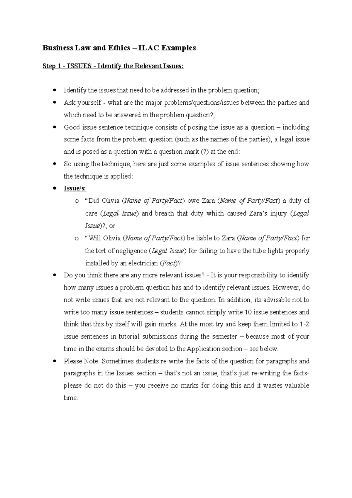 Sample practice Exam 2020 Questions And Answers Business Law And