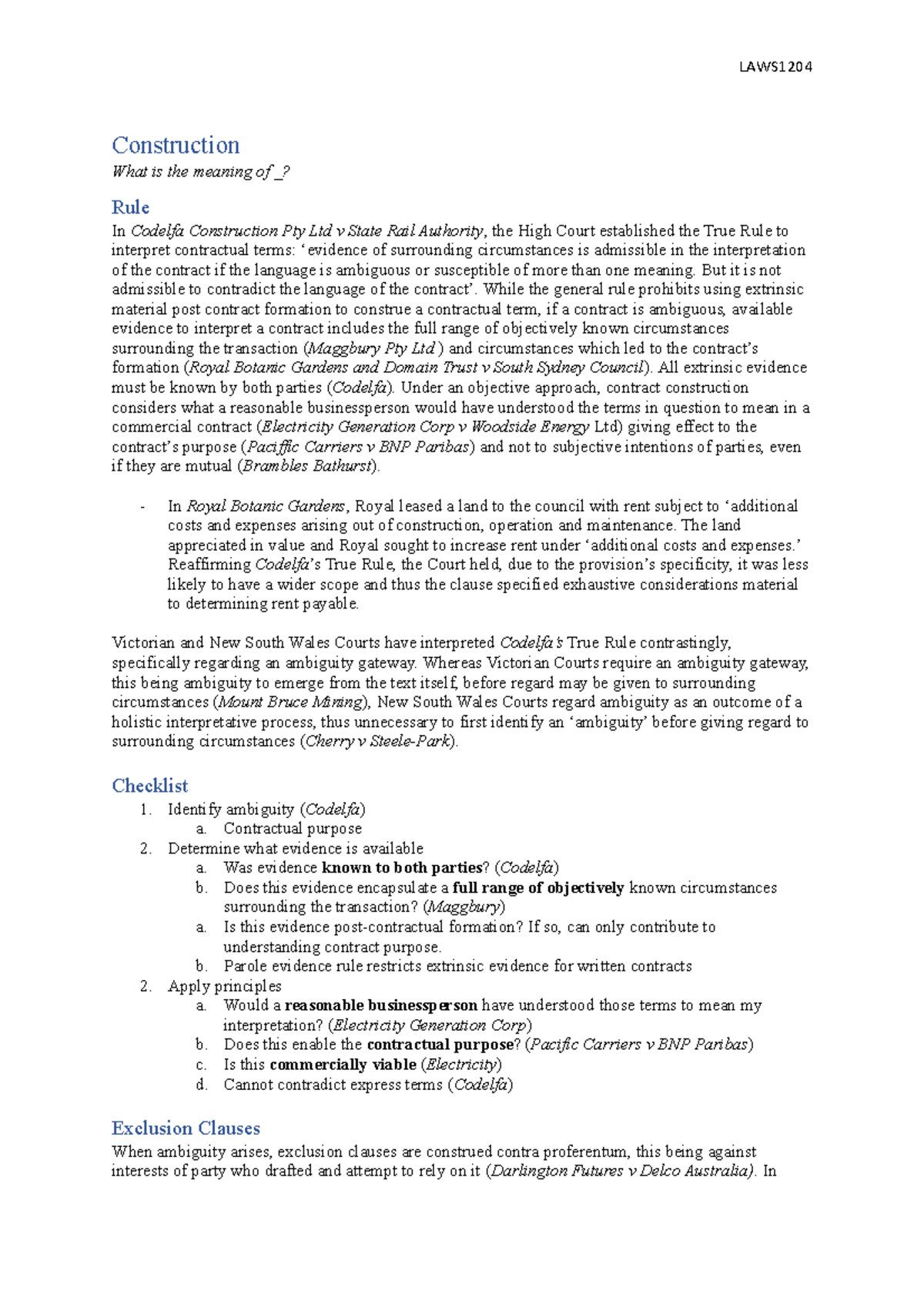 Contracts Cheat Sheet - Construction What is the meaning of _? Rule In ...