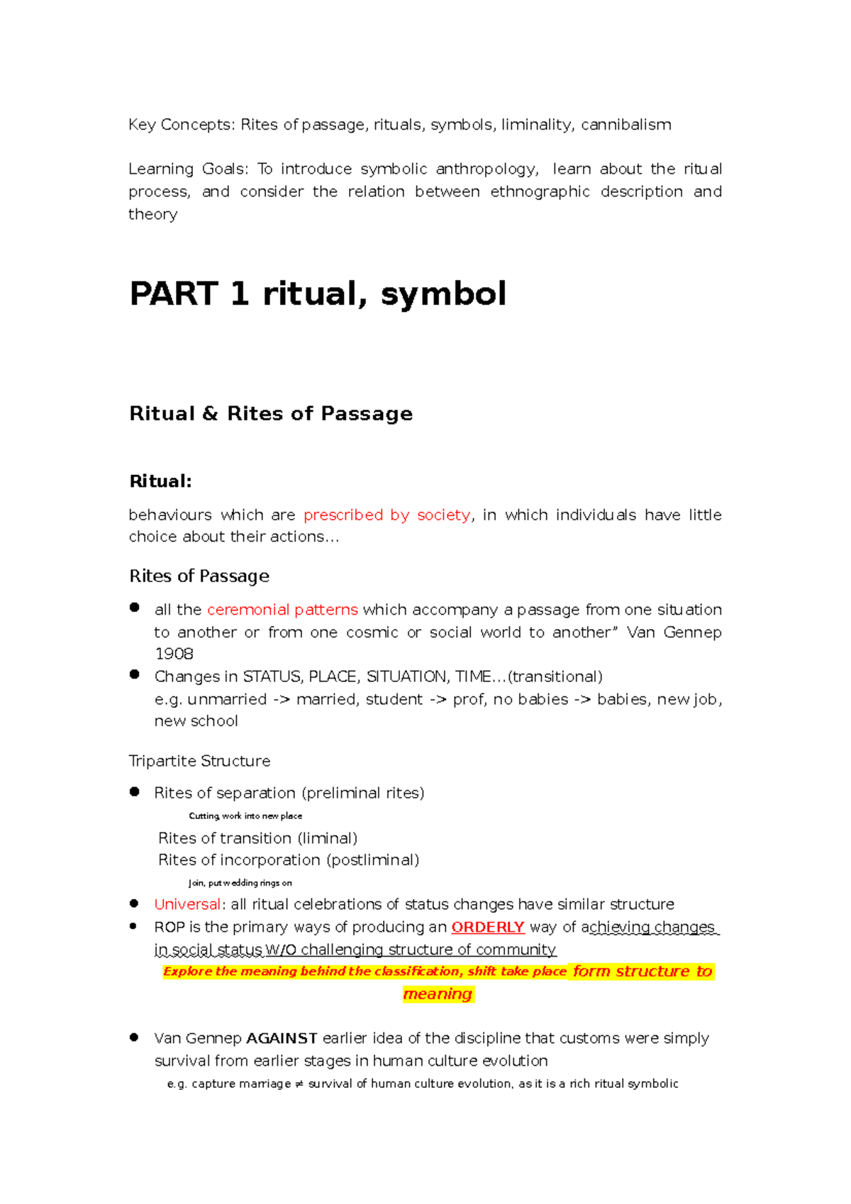 6 symbol rituals cannibalism - Key Concepts: Rites of passage, rituals ...
