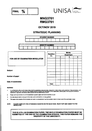 MNG3701 MJ Memo Final - 2017 Questions and answers - MNG3701 - Unisa ...