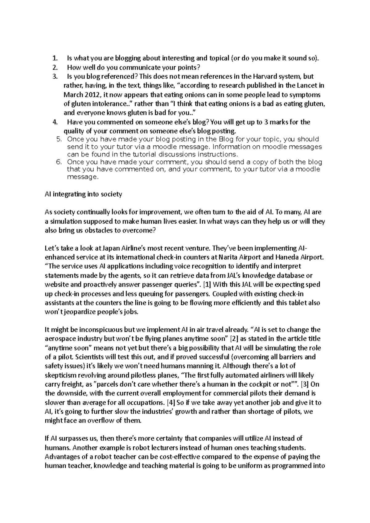 Blog Post Assignment - Is what you are blogging about interesting and ...