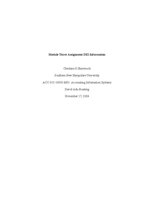 DEI Initiative - Module 3-1 assignment - DEI Initiative Taking on this ...