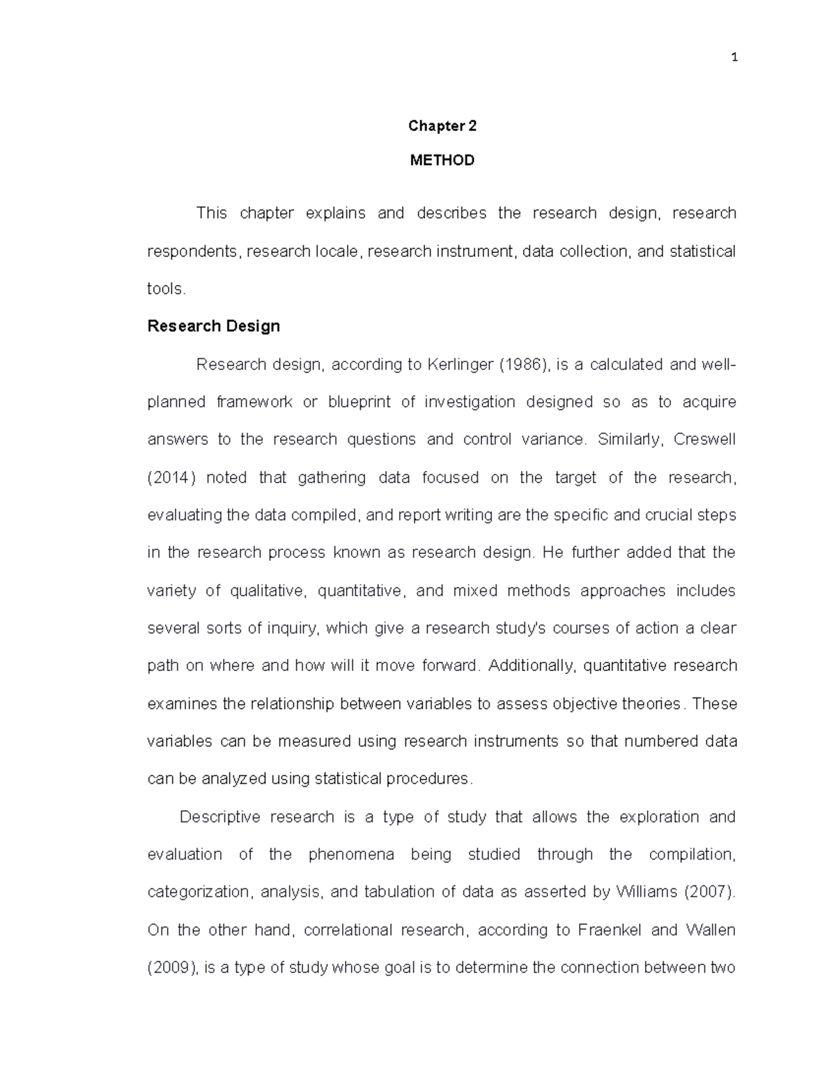 3 Variables Sample Chapter 2 - 1 Chapter 2 METHOD This chapter explains ...