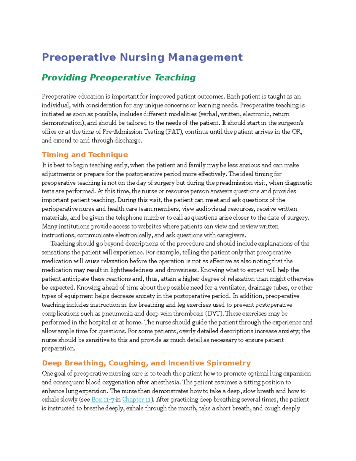 Preoperative Nursing Management - Preoperative Nursing Management ...