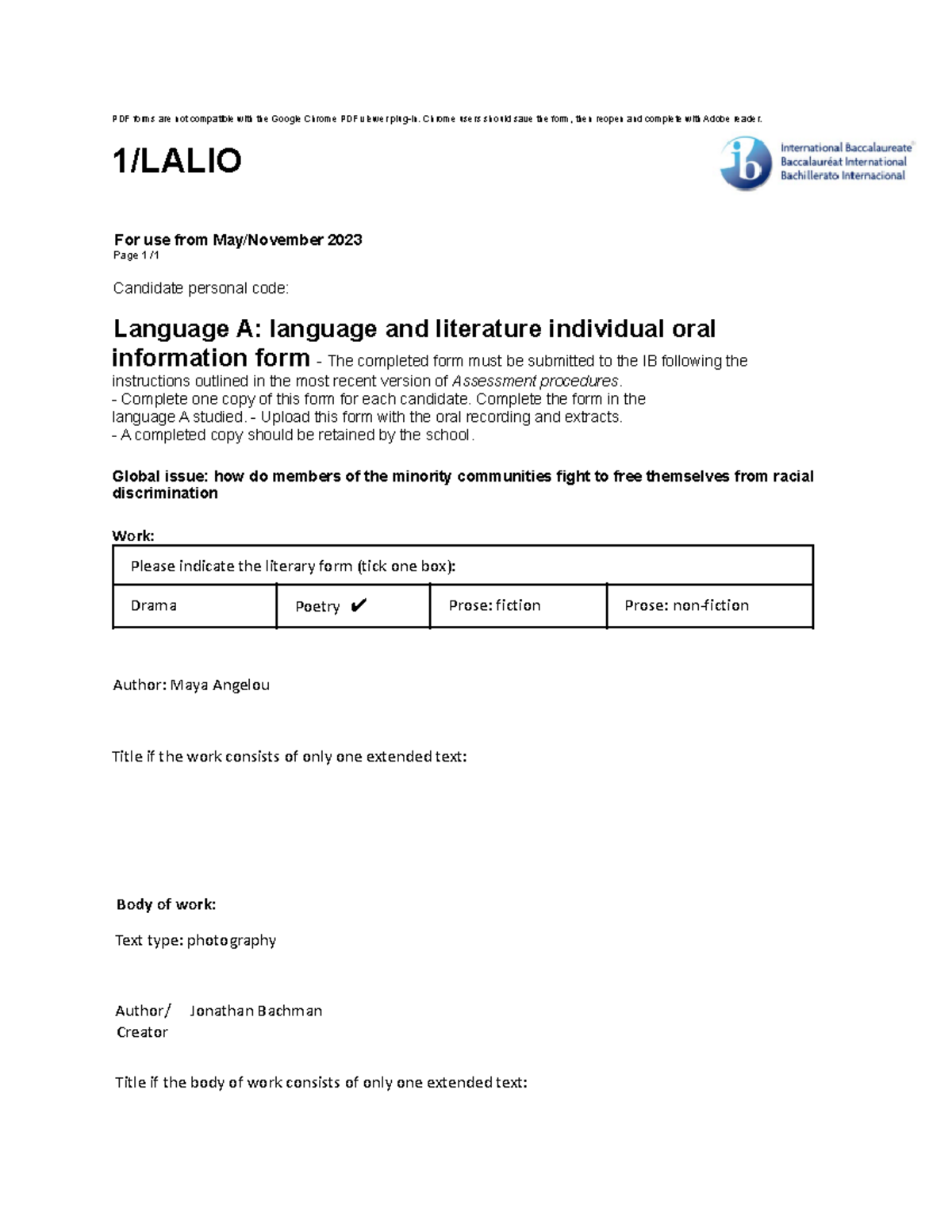 Lakshya-LAL-IO FORM - form - PDF forms are not compatible with the ...