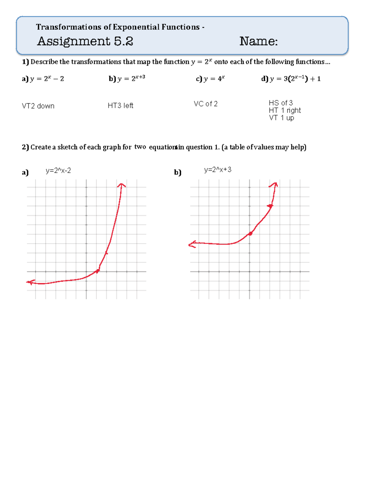 Assignment 5 - linear algebra - 3$Transformations$of$Exponential ...