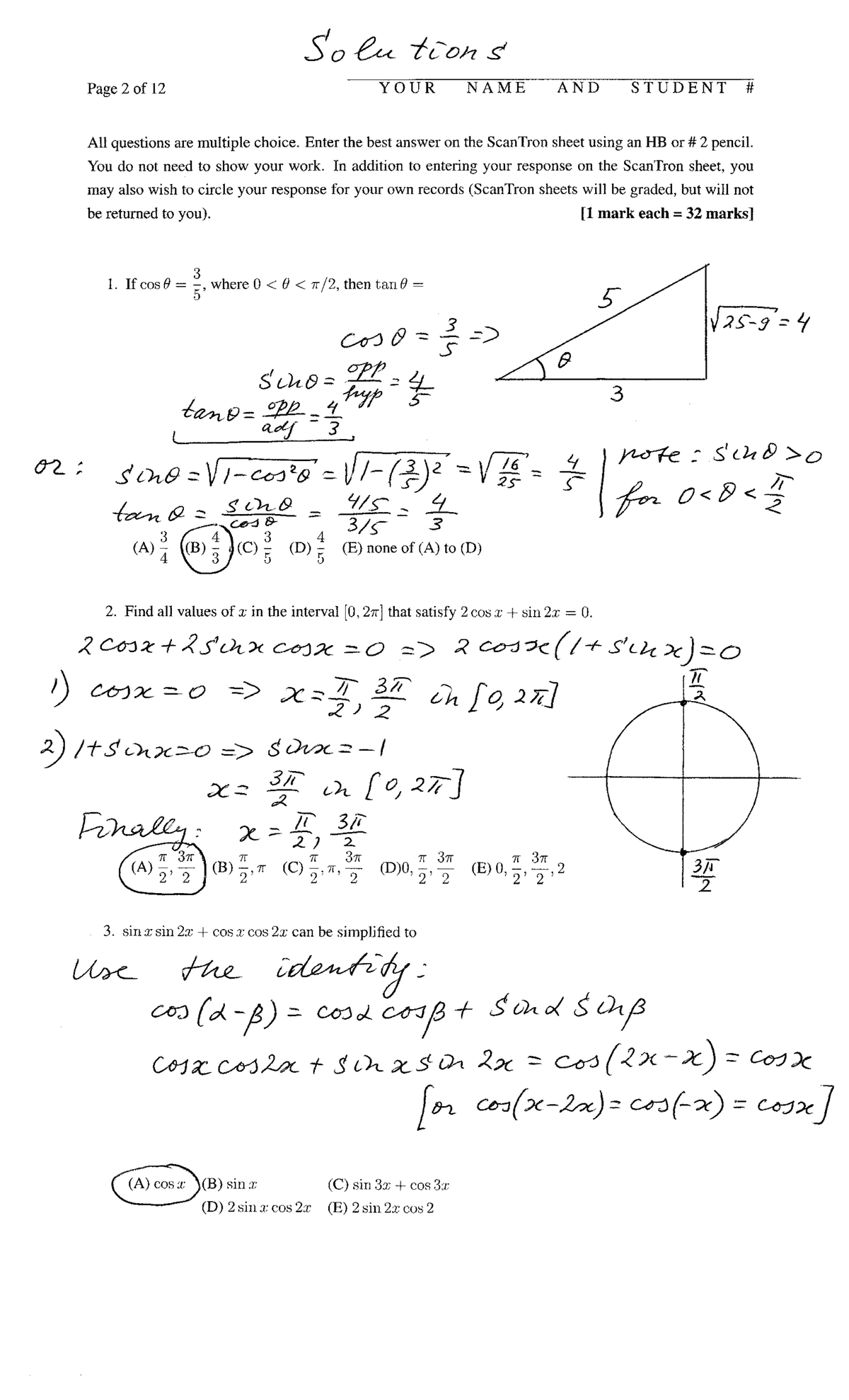 Calculus 1000a 2016 midterm solutions corrected - Calculus 1000A/B ...