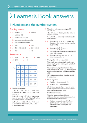 Maths Progress International 11–14 Year 7 Pearson Workbook Answer ...