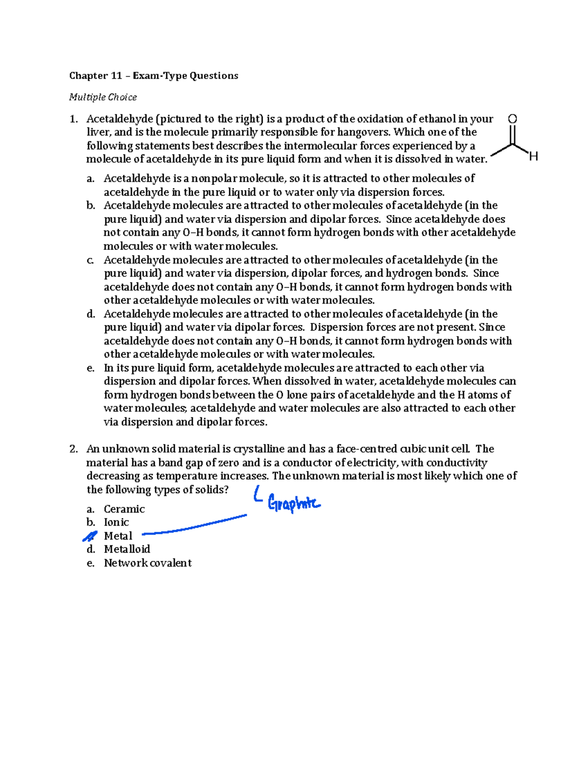 Chapter 11 Sample Questions - Chapter 11 – Exam-Type Questions Multiple ...