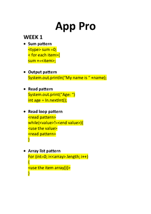Lab 2 - Pattern Booklet - 048024 - Studocu