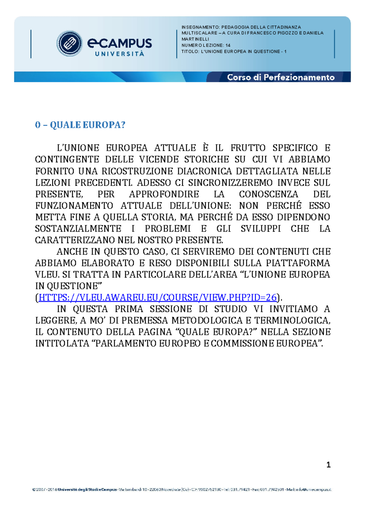 Pedagogia della cittadinanza multiscalare - MULTISCALARE – A CURA DI ...
