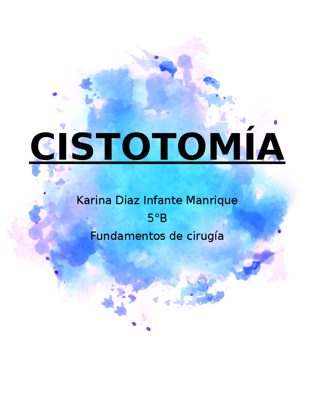 Qué es la cistotomía - Lecture notes aaa - CISTOTOMÍA Karina Diaz ...