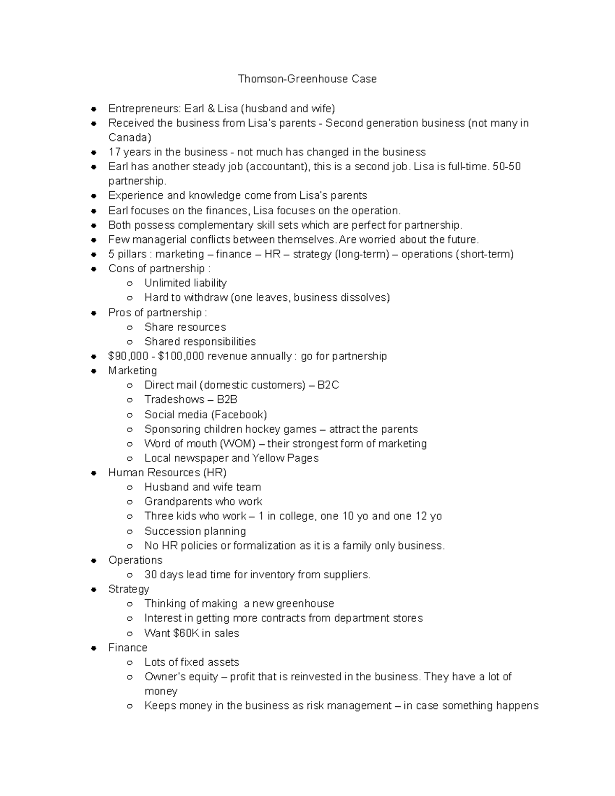 Thomson-Greenhouse Case Notes - Thomson-Greenhouse Case Entrepreneurs ...