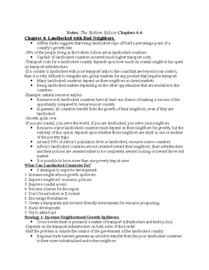 "The Bottom Billion" by Paul Collier: Reading Notes Ch. 1-3 - Notes ...