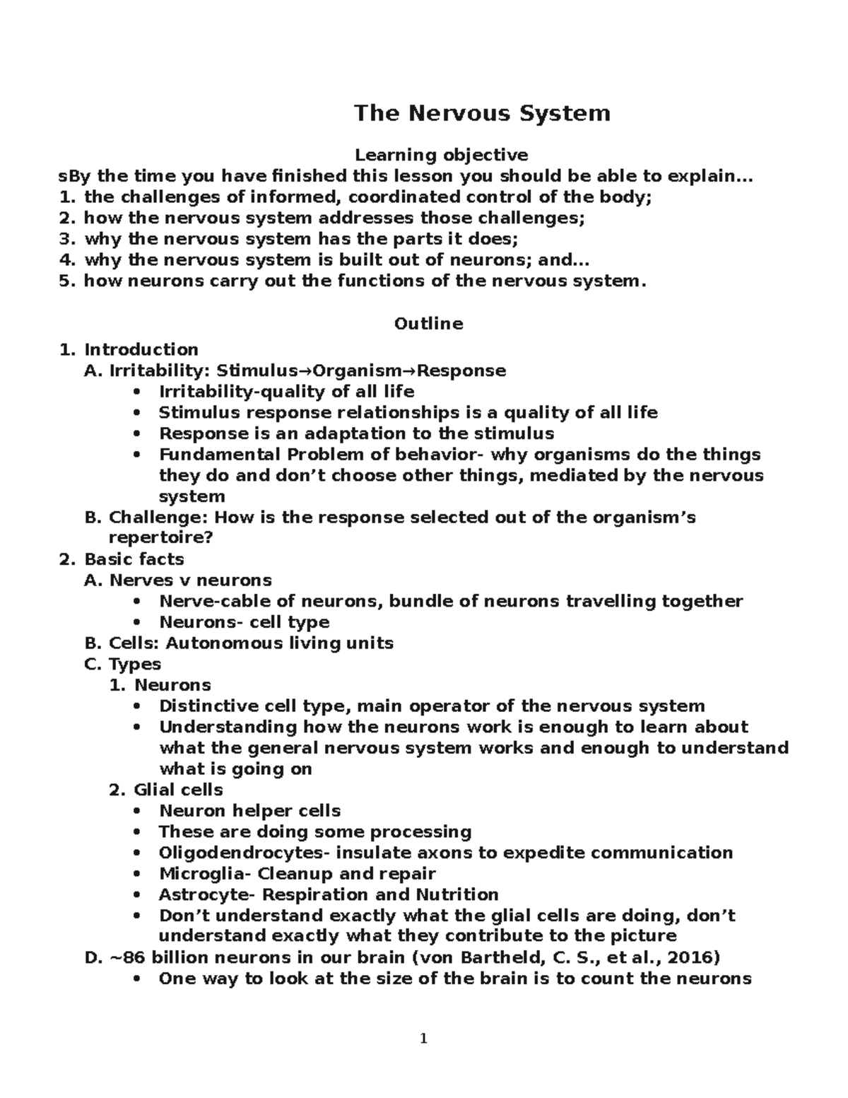 The nervous system upload - The Nervous System Learning objective sBy ...