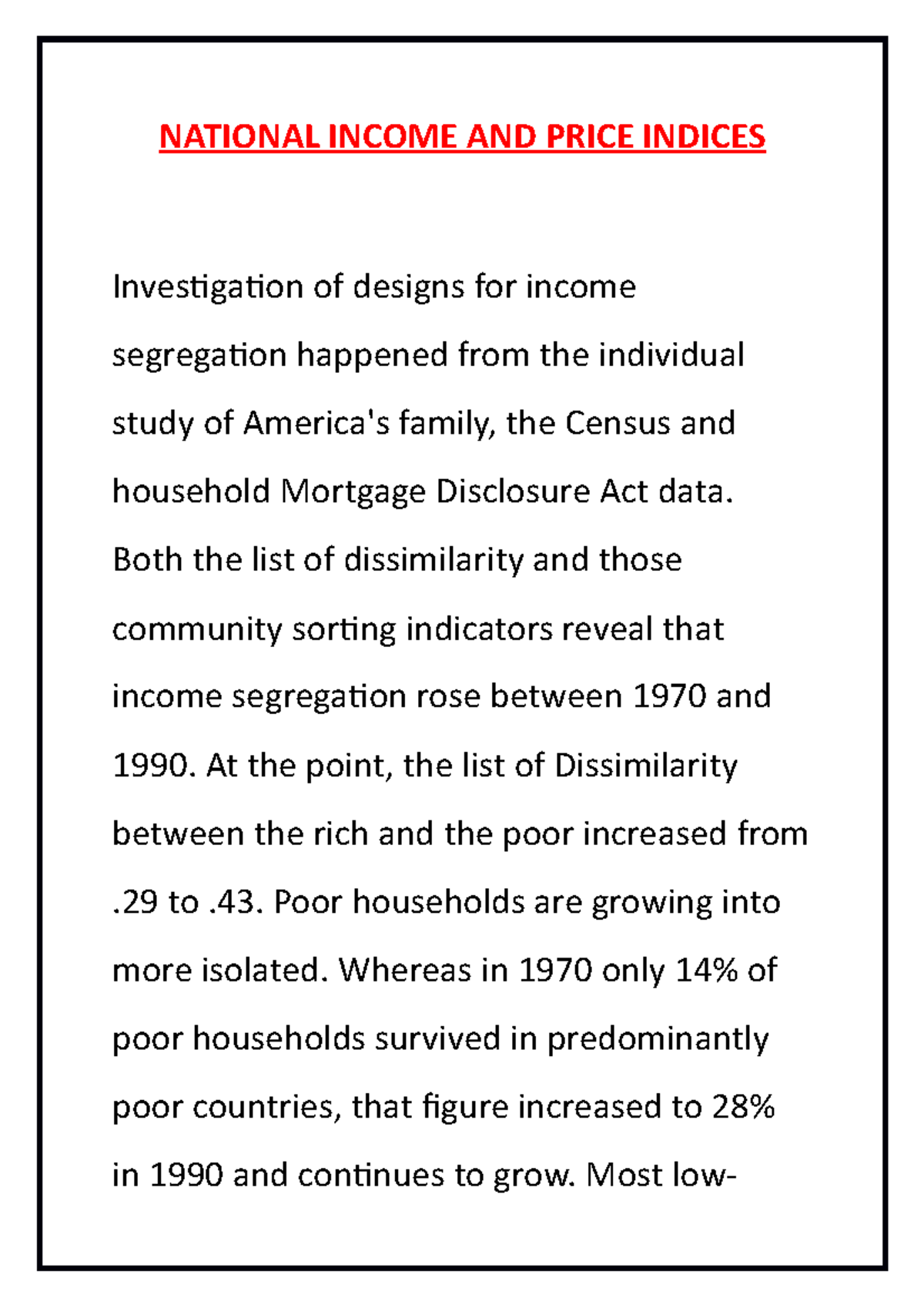 National Income and Price Indices - NATIONAL INCOME AND PRICE INDICES ...