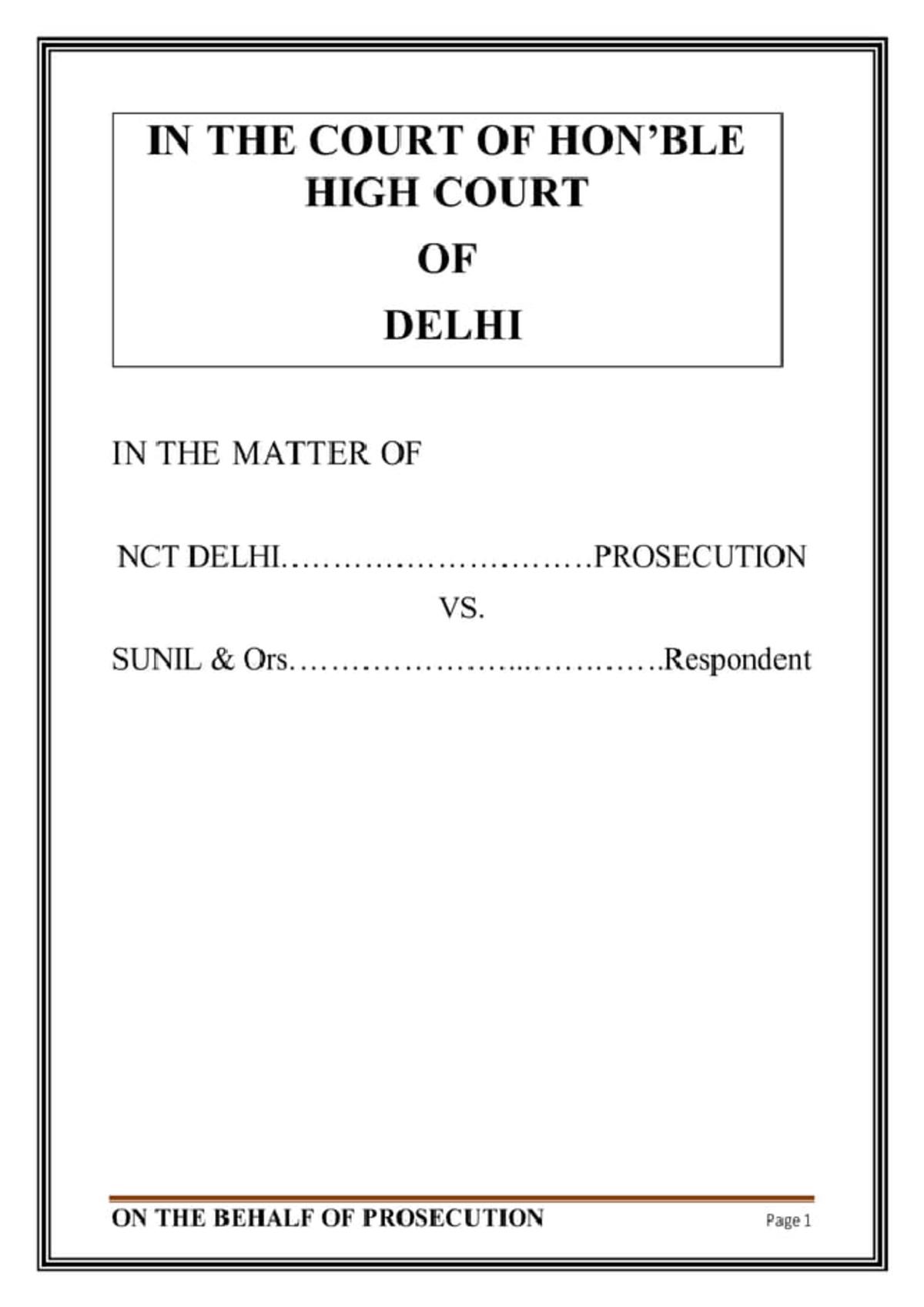 Memorial For Moot Court - Constitutional Law - Studocu