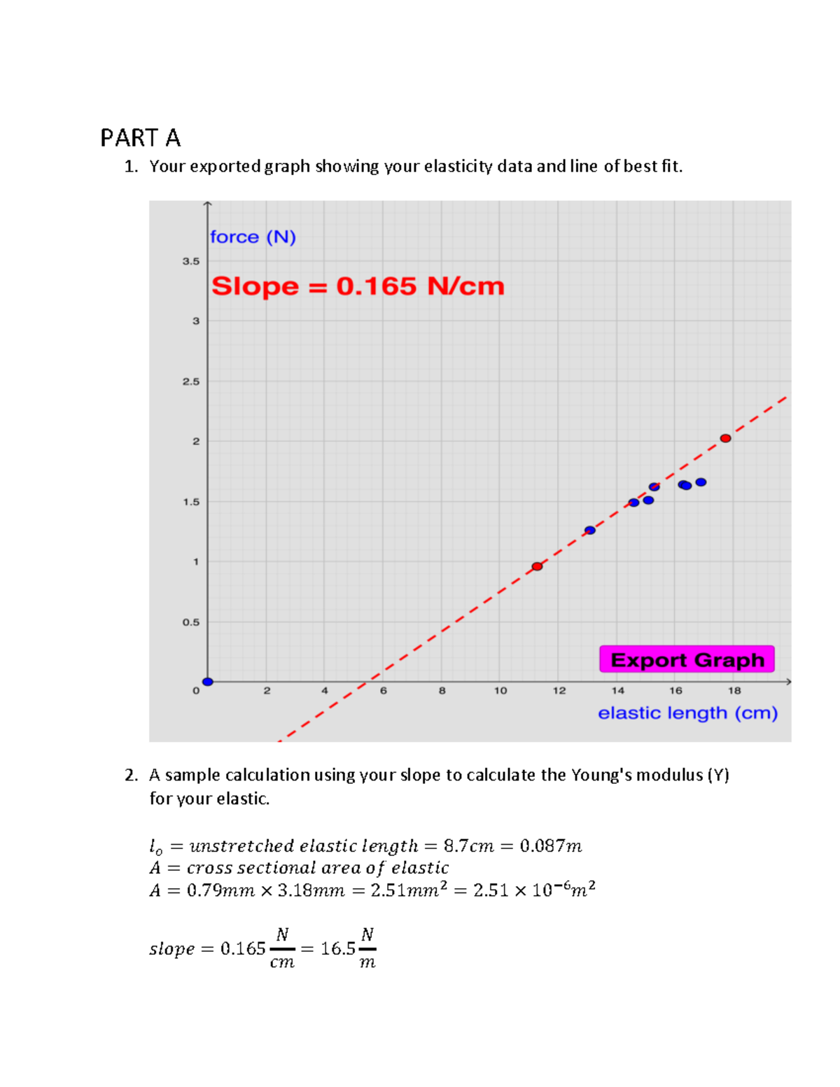 PHYS1080 LAB2(B) - lab 2 write up physics - PART A Your exported graph ...