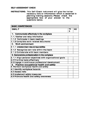 EPP - TOS with Questionnaire Sample - Republic of the Philippines ...
