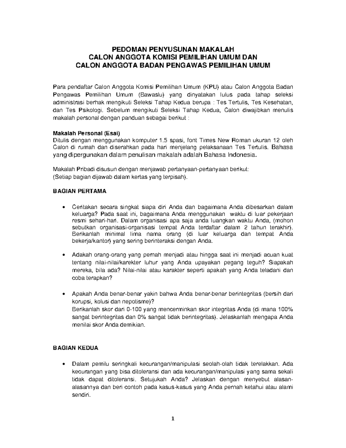Makalah pedoman penyusunan makalah pribadi fix - 1 PEDOMAN PENYUSUNAN ... Makalah pedoman penyusunan makalah pribadi fix - 1 PEDOMAN PENYUSUNAN ...