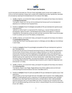 PSY 211 6-2Template - milestone - PSY 211 Project One Template Use this template to complete ...