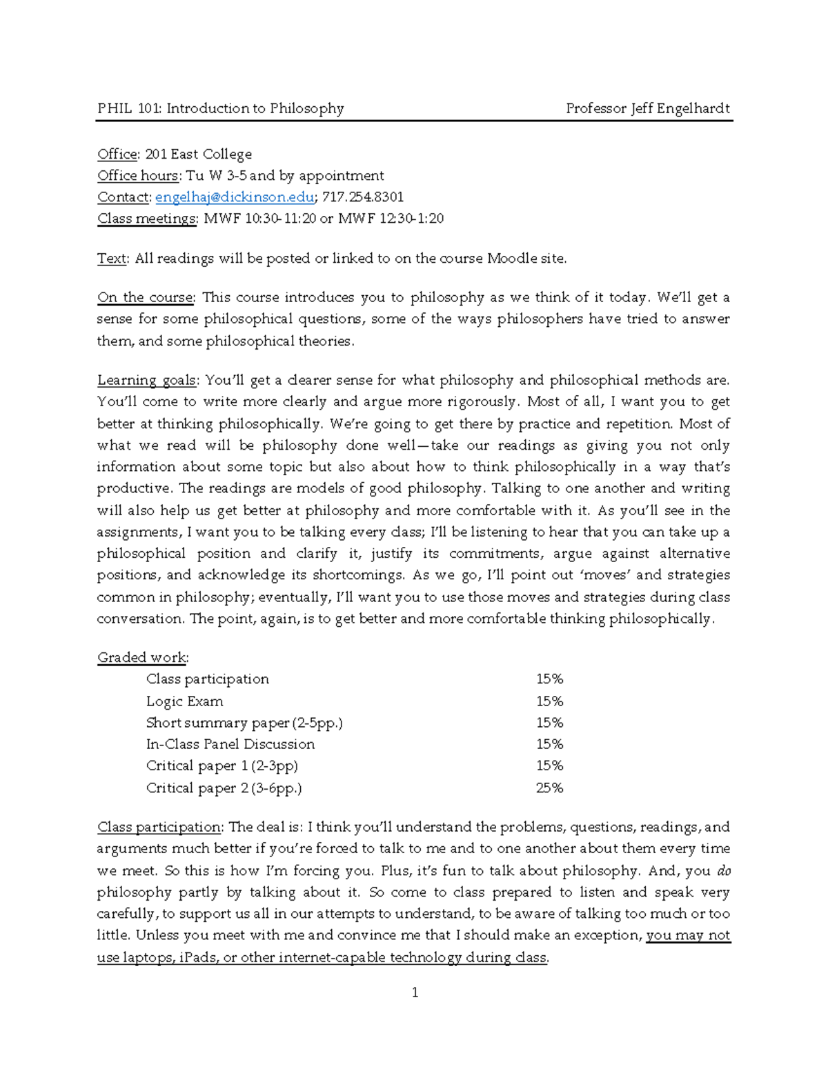 Phil 101 - Some of my notes that helped me survive, good luck