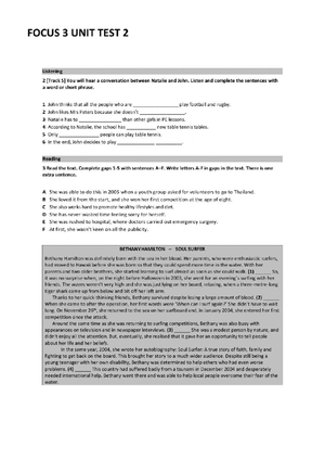 Focus 3 2E Test Unit2 Group B 1kol - Group B Name