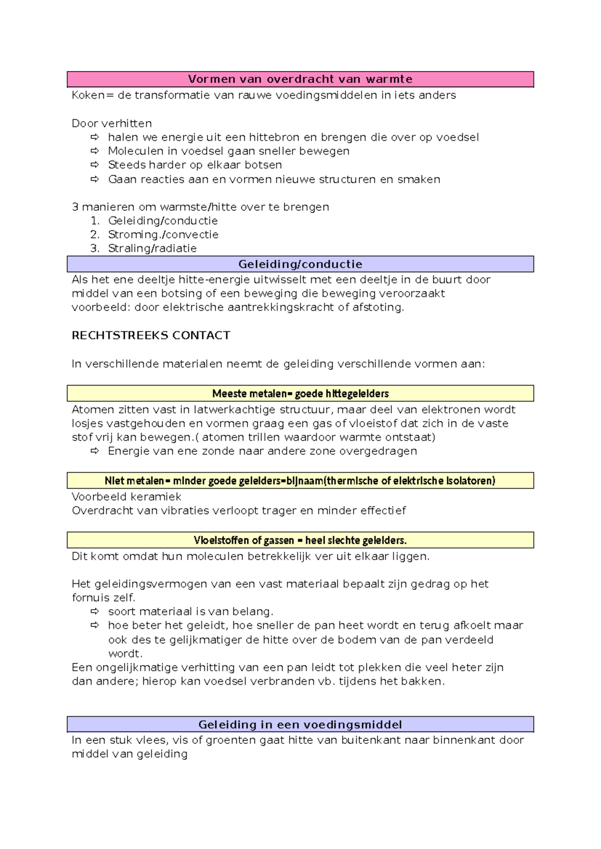 Vormen van overdracht van warmte - /convectie Straling/radiatie ...