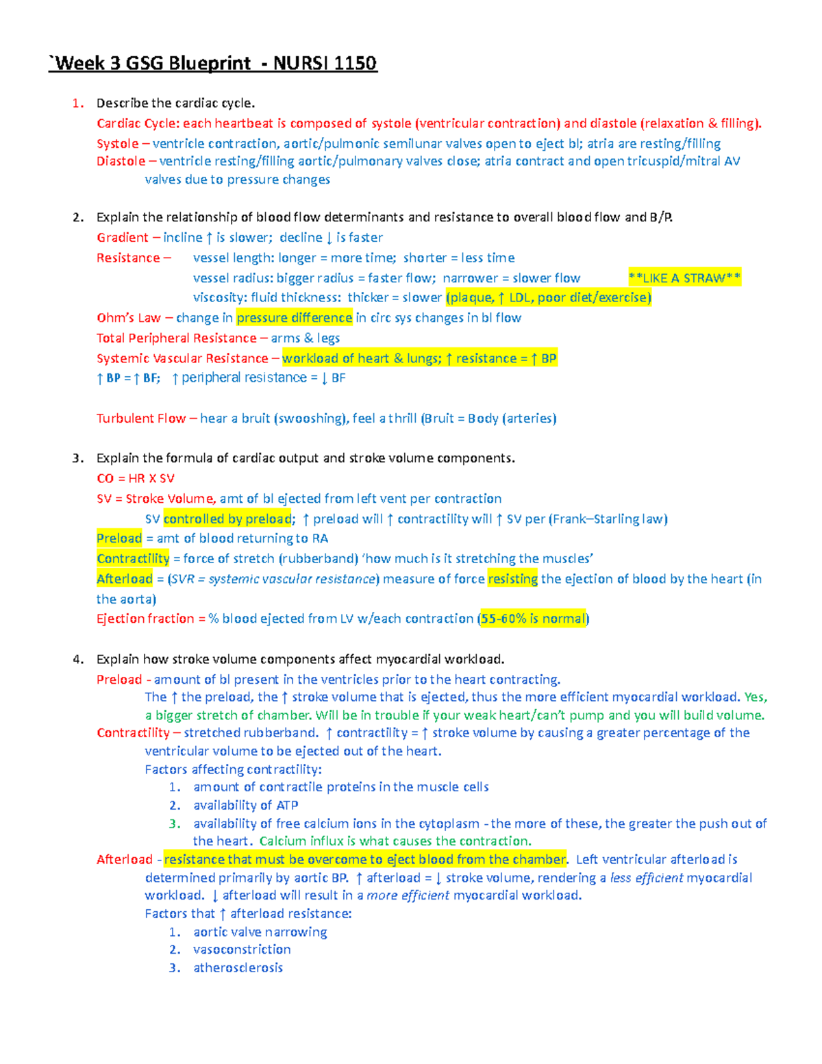 Patho GSG Blueprint 3 - notes - `Week 3 GSG Blueprint - NURSI 1150 1 ...
