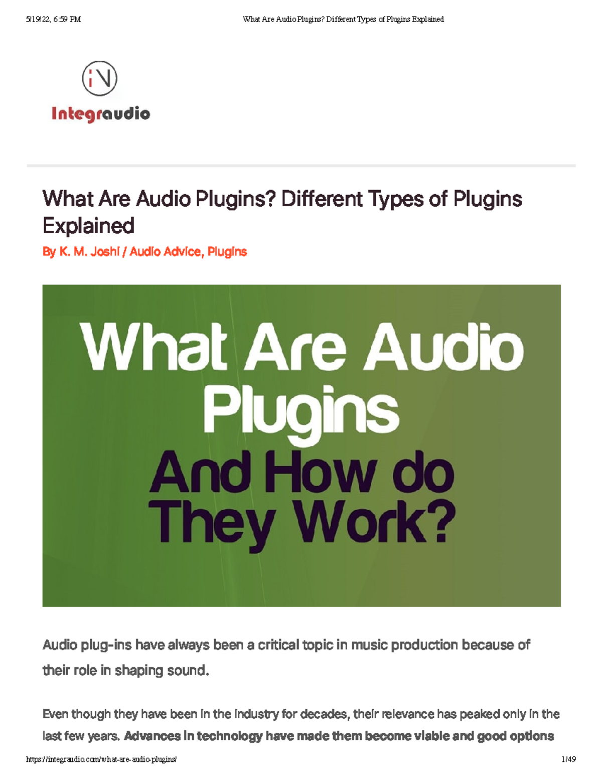 1 - 12212 - What Are Audio Plugins? Different Types of Plugins ...