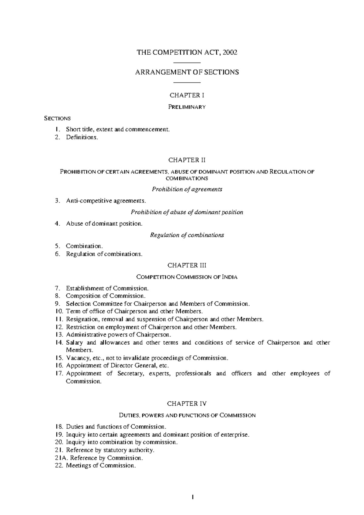 Competition ACT 2002 - bnvuib hence jsjdd - THE COMPETITION ACT, 2002 ...
