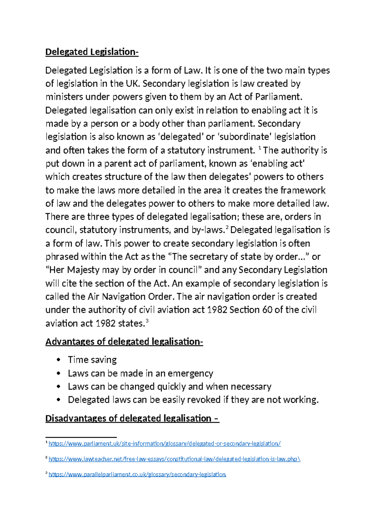 design and character - Delegated Legislation- Delegated Legislation is ...