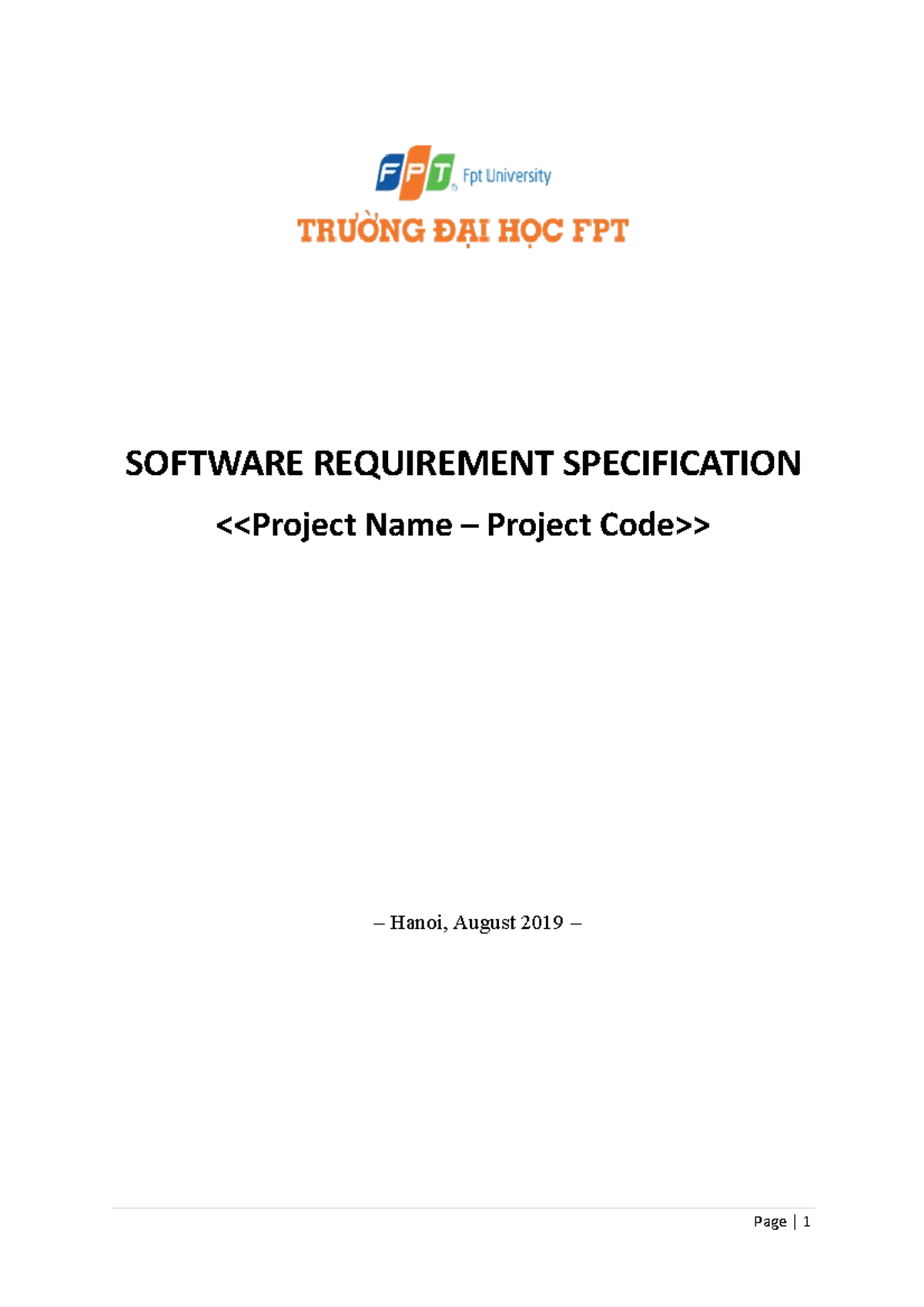 Template Software Requirements- Hue - SOFTWARE REQUIREMENT SPECIFICATION