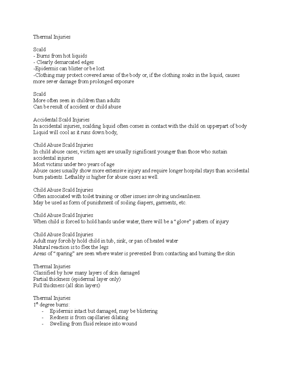 Death Investigation Final - Thermal Injuries Scald Burns from hot ...