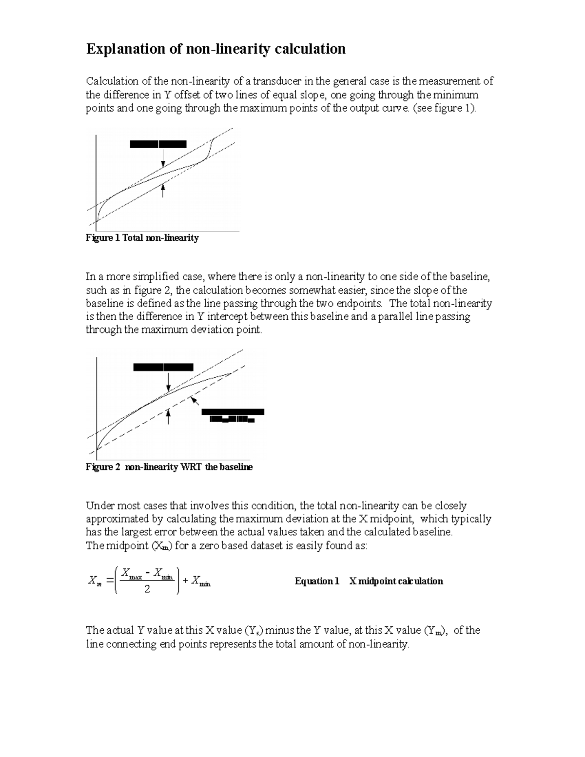 Calculation of non-linearity - Explanation of non-linearity calculation ...