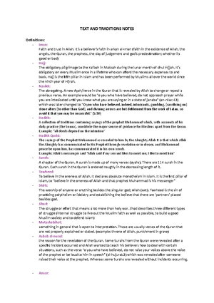 Text and Traditions Extended Response - TEXT AND TRADITIONS NOTES UNIT ...