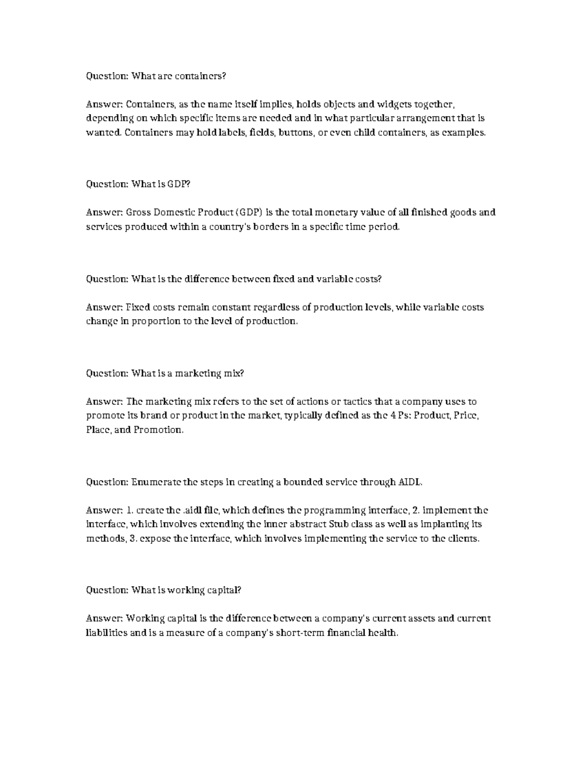 Soembawa akaakai glossopetra - Question: What are containers? Answer ...