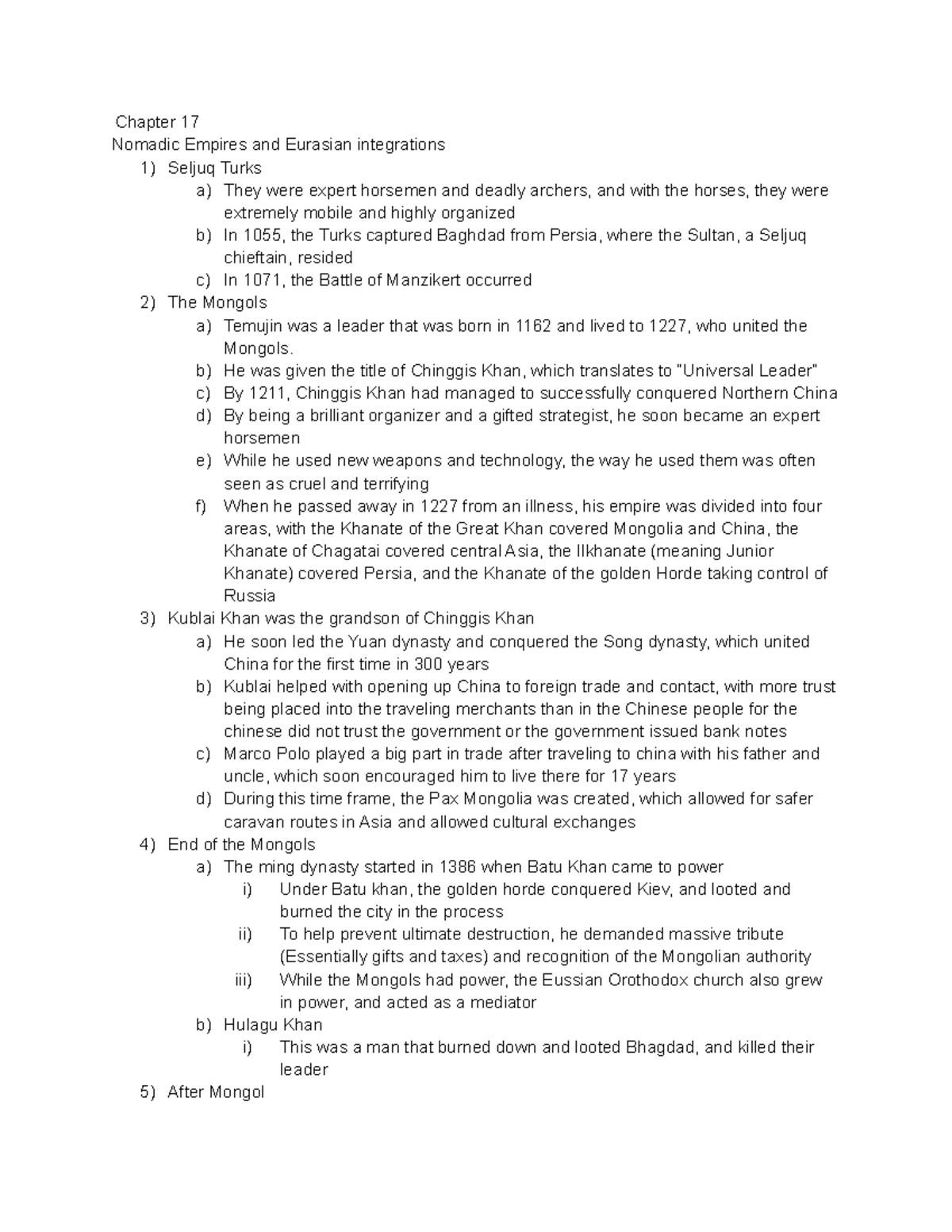 Chapters 17, 18, and half of 19 lecture notes - Chapter 17 Nomadic ...
