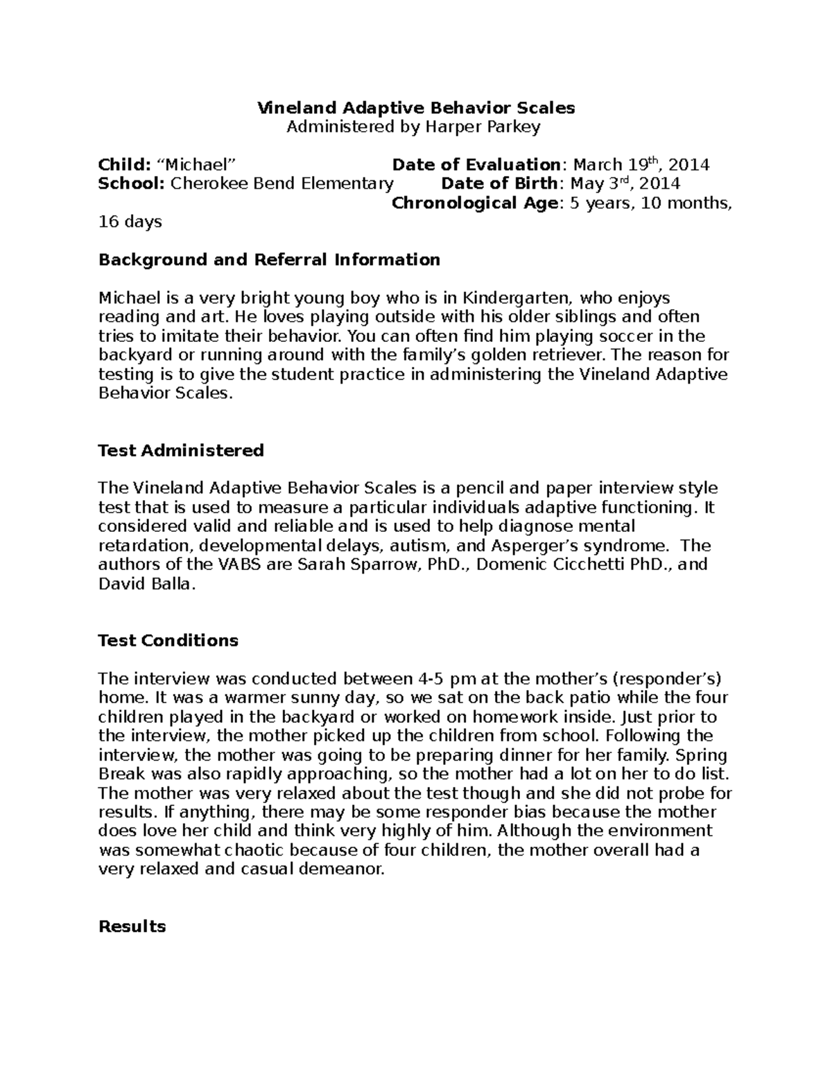 282378108 Vineland Adaptive Behavior Scales - Vineland Adaptive ...