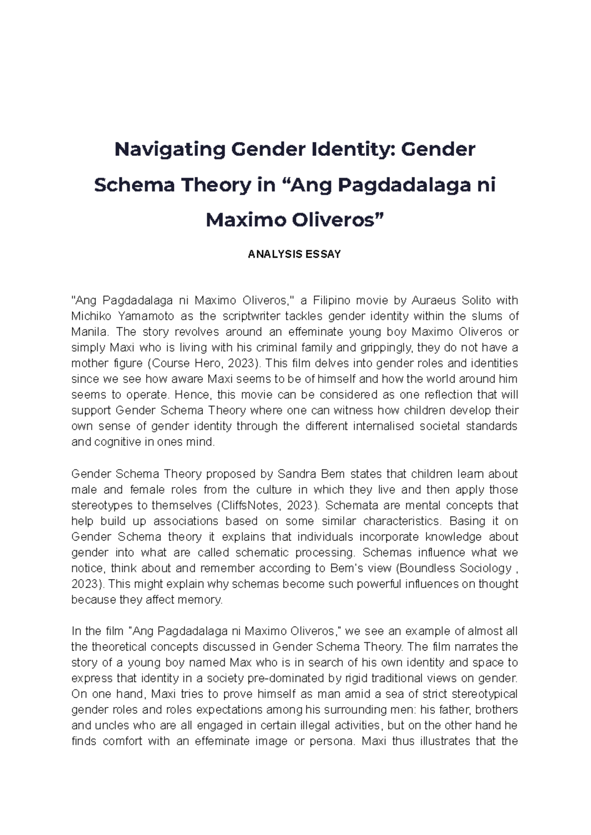 Navigating Gender Identity - Galdo, Michael John GED109/A 2023100675 ...